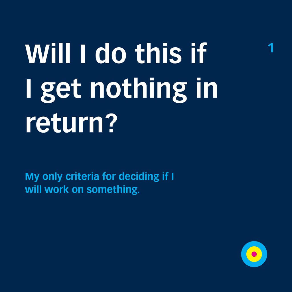 Will I do this if I get nothing in return? | See-ming Lee (SML 李思明)